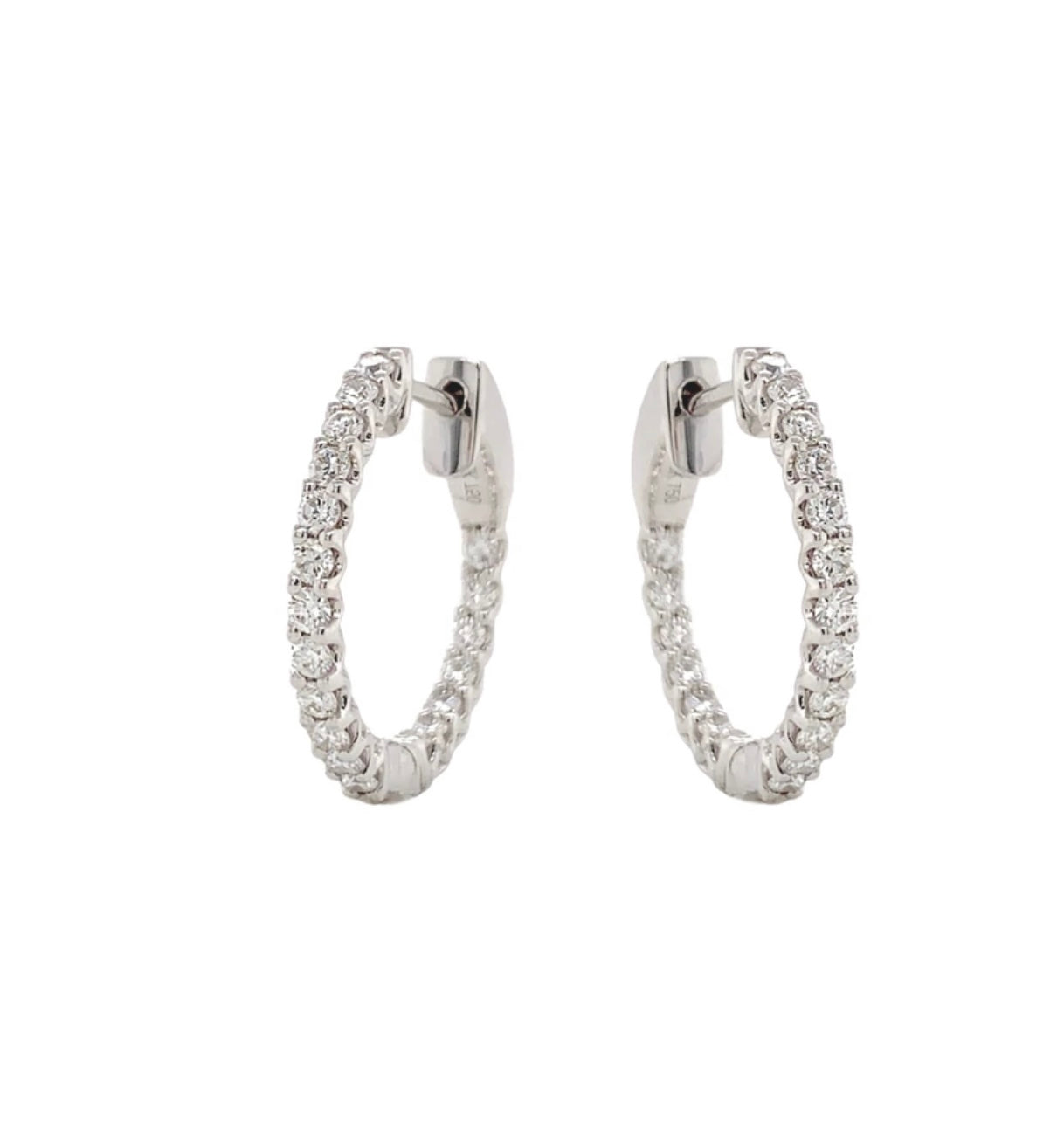Medium Diamond Inside Out Hoop Earrings
